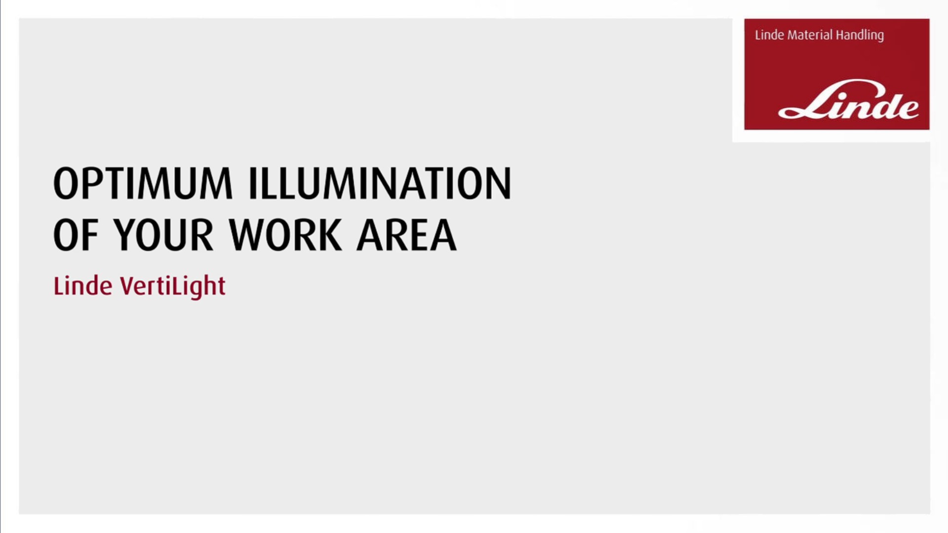 Linde VertiLight e Linde LED Stripes per carrelli elevatori - Linde MH